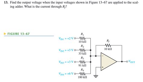 Solved Find The Output Voltage When The Input Voltages Chegg