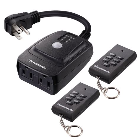 Dewenwils Light Sensor Timer Waterproof Plug In Timer Switch 100 Ft