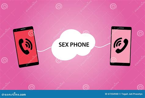 Sex Phone Concept Illustration Between Two Smartphone Stock