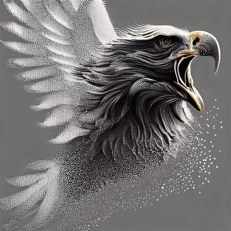 Premium Photo Particle Eagle Vector Illustration Composition