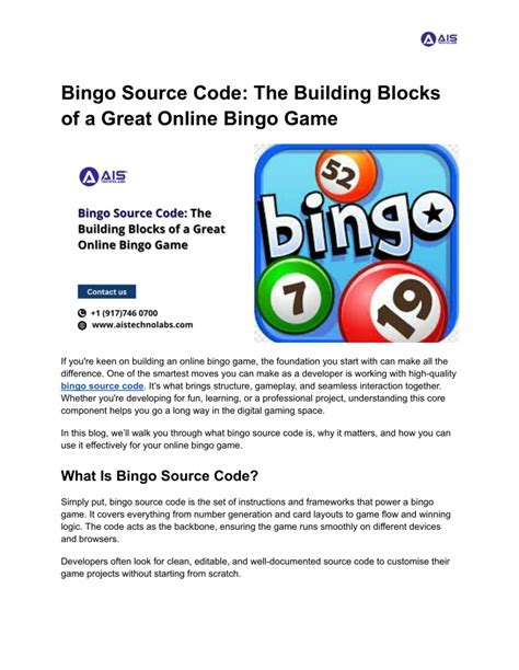 Ppt Bingo Source Code The Building Blocks Of A Great Online Bingo