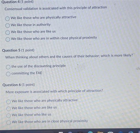 Solved Consensual Validation Is Associated With This Chegg Com
