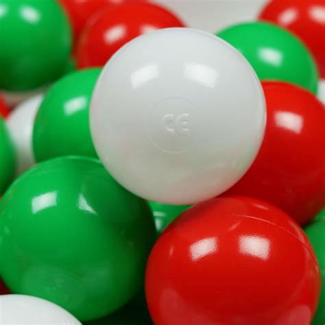 Balls For Ballpit ø7cm 50pcs White Green Red Mimii