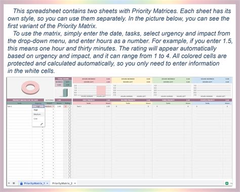 Prioritization Matrix Excel Task Planner Task Tracker Priority Matrix