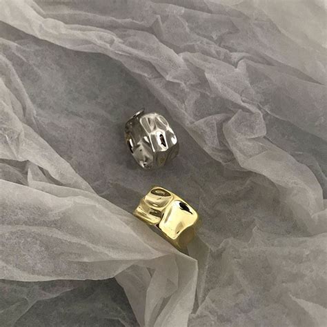 Retro Style Irregular Concave And Convex Rings Nutricaodiaria