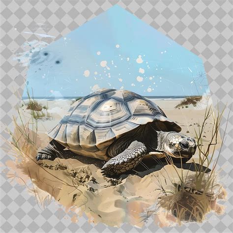 Gopher Tortoise Within A Pentagon Silhouette Coastal Located Png Watercolor Wild Life