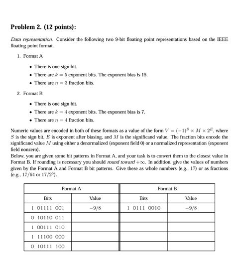 Solved Problem 2 12 ﻿pointsdata Representation Consider