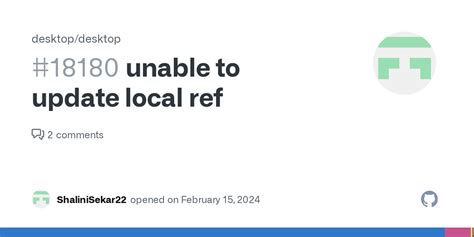 Unable To Update Local Ref · Issue 18180 · Desktopdesktop · Github