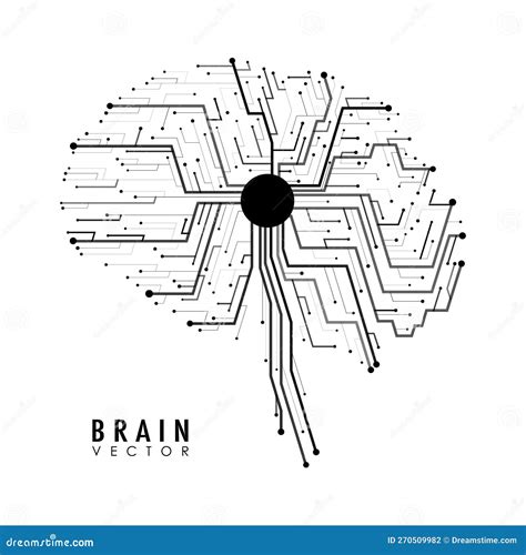 Technological Brain And Machine Learning Concept Stock Vector