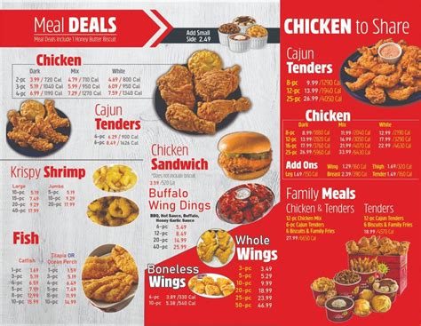 Menu At Krispy Krunchy Chicken Restaurant Detroit W 7 Mile Rd