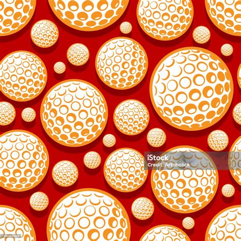 골프 원활한 패턴 벡터 아트 이미지입니다 골프 공은 타일 배경 벽지 질감 디자인을 반복합니다 경쟁에 대한 스톡 벡터 아트 및 기타 이미지 Istock
