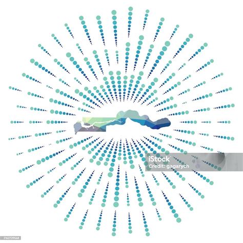 감비아의 모양 다각형 햇살 다채로운 별 광선이 있는 나라의 지도 감비아 그림 디지털 기술 인터넷 네트워크 스타일 벡터 일러스트 레이 션 감비아에 대한 스톡 벡터 아트 및