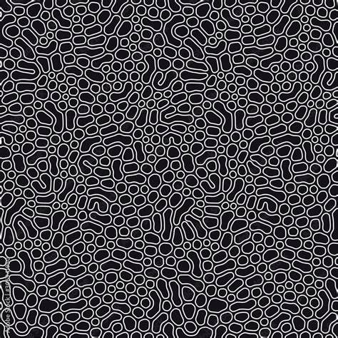 Organic Seamless Pattern With Rounded Shapes Diffusion Reaction Background Irregular Stone