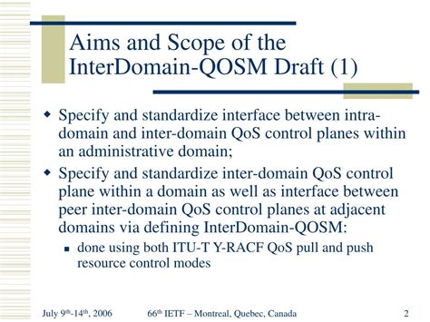 Ppt Interdomain Qosm The Nsis Qos Model For Inter Domain Signaling