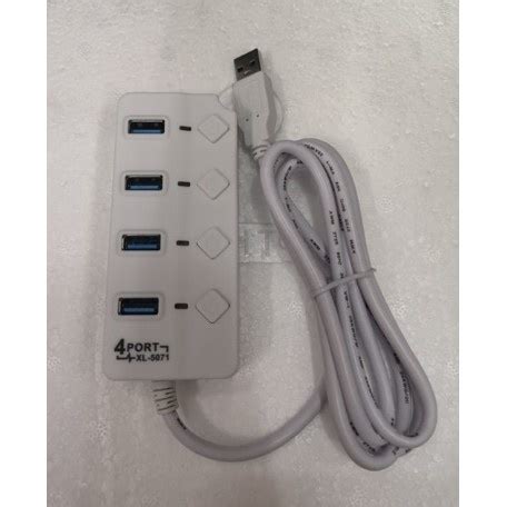 USB 3 0 Hub Ultra Thin USB Splitter 4 Port Usb Extension With Individual On Off Switche 1 2M