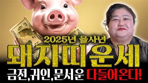 2025년 돼지띠운세 25년 금전귀인문서운 다들어온다 대박 돼지띠운세 59년생 71년생 83년생 95년생 돼지띠운세 금전 대박난다 Youtube
