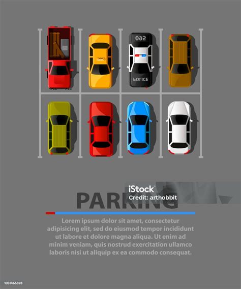 도시 주차 벡터 웹 배너입니다 부족 주차장 붐비는 주차장에 많은 차 주차장 영역입니다 고정됨에 대한 스톡 벡터 아트 및 기타