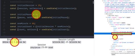 React Usestate Pomodoro Clock Not Passing Test 5 Javascript The
