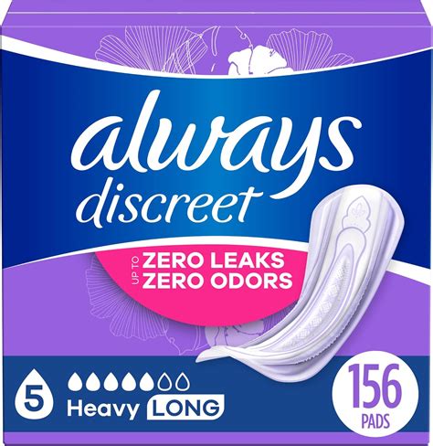 Always Discreet Adult Incontinence Pads For Women Heavy Absorbency