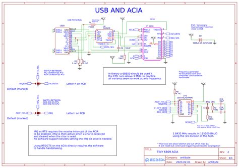 Ultracompact Minimalistic 6809 Computer V2 Oshwlab
