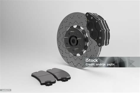 브레이크 및 서 스 펜 션 시스템입니다 튜닝 자동차 부품입니다 흰색 배경입니다 3d 렌더링입니다 0명에 대한 스톡 사진 및 기타 이미지 Istock