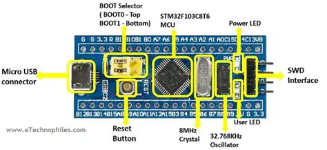 stm32 bluepill pinout board layout specifications artofit
