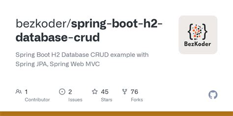 Github Bezkoder Spring Boot H Database Crud Spring Boot H Database Crud Example With Spring