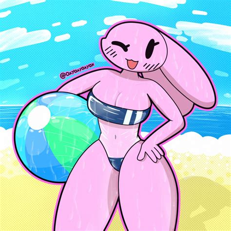 Rule 34 Beach Beach Ball Breasts Gris Swimsuit Marshmallow Oxyoxyoxyox Oxyoxyoxyox 11126664