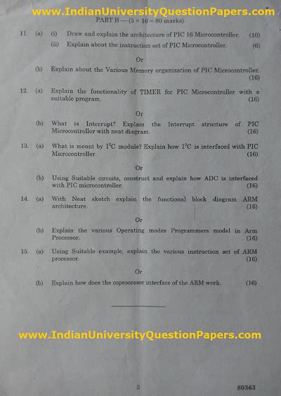 ee6008 microcontroller based system design nov dec 2016 question paper