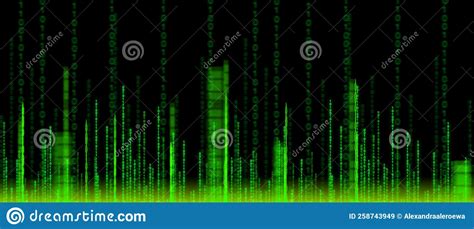 computer coding with neon gradient zeros and ones of binary code