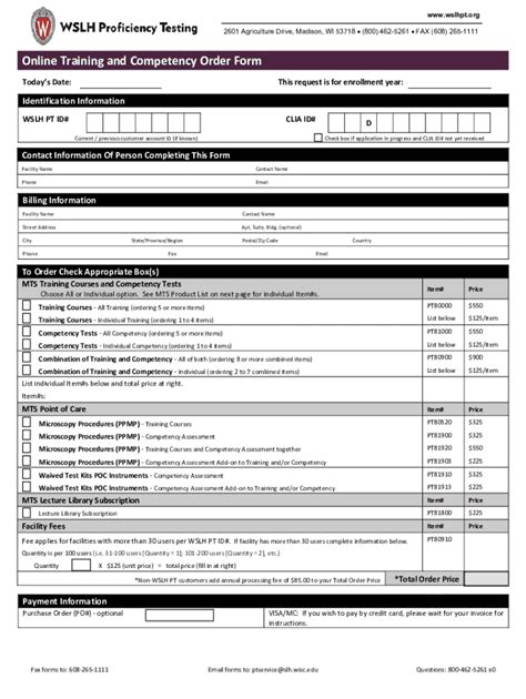Fillable Online Data Request Form Wslh Proficiency Testing Fax Email Print Pdffiller