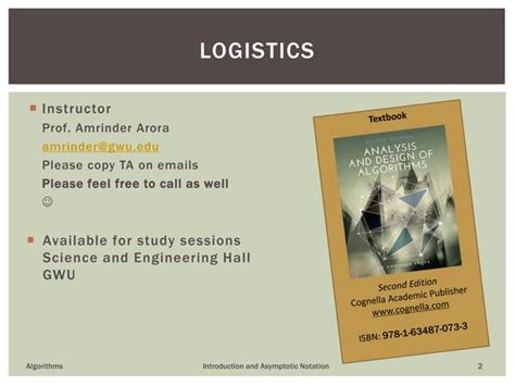 Introduction To Algorithms And Asymptotic Notation Ppt