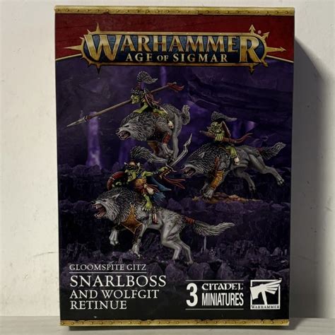 【爆款桌遊】戰錘aos 毀滅 地精 騎狼 頭目 Snarlboss And Wolfgit Retinue 蝦皮購物