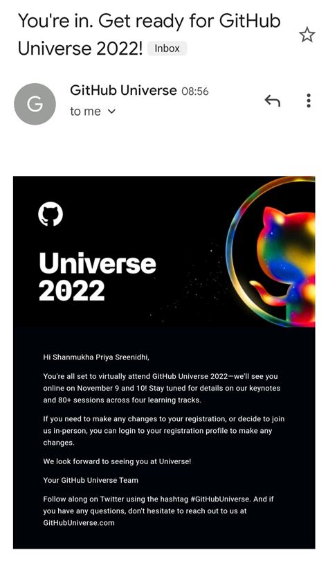 Shanmukha Priya Sreenidhi Appalabatla On Linkedin Github Githubuniverse Virtual Conference