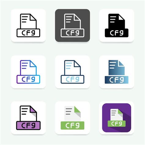 Cfg File Format Icon With A Minimalist And Elegant Style Can Be Used For Websites Ui And