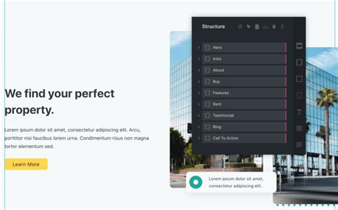 draggable structure panel advanced themer