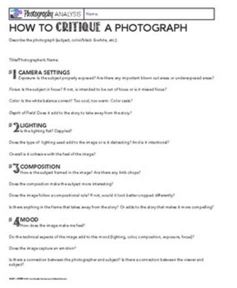 Art Photography Analysis Questions How To Critique Photographs Artofit