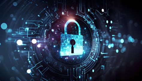 Cyber Security And Information Protection Concept 3d Rendering Toned Image Double Exposure