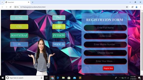 Registration Form Using-Html,Css | Harshada Kedare