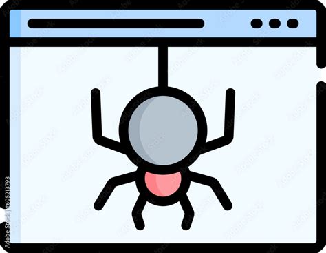 Web Crawler Icon Web Crawler Vector Illustration Isolated On