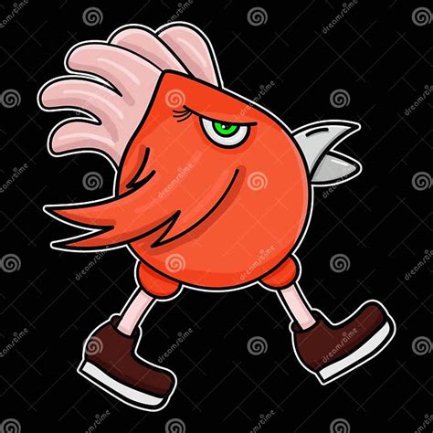 Evil Chick On A Walk Stock Vector Illustration Of Vector 273467513
