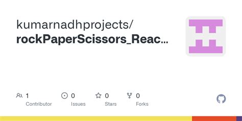 GitHub Kumarnadhprojects RockPaperScissors ReactJS
