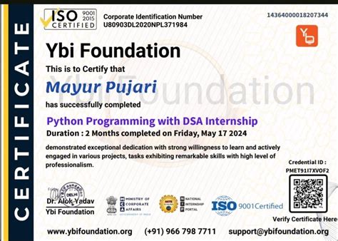 mayur pujari on linkedin ybifoundation pythonprogramming dsa