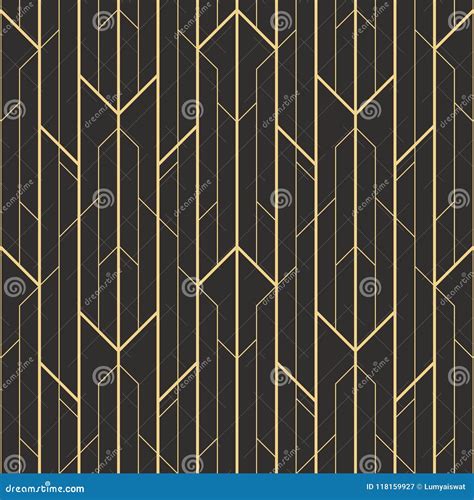 Abstract Art Deco Seamless Pattern 04 Stock Vector Illustration Of Minimal Print 118159927