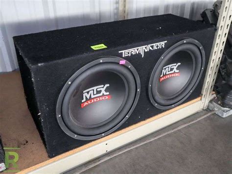 2 Mtx Audio 12 Subwoofers With Enclosure Roller Auctions