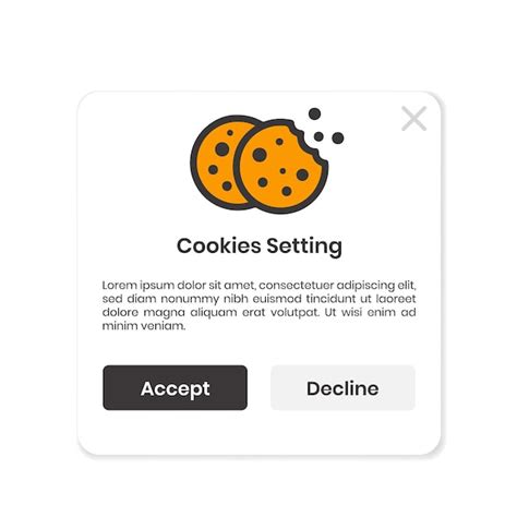 Premium Vector Internet Cookies Notification User Interface Template