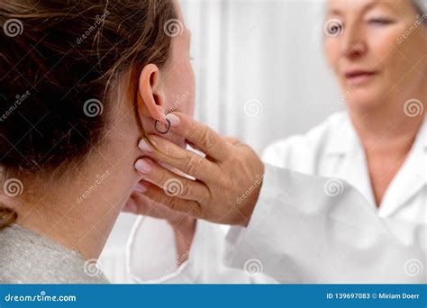 Lymph Node Cells Under The Microscope Royalty Free Stock Image