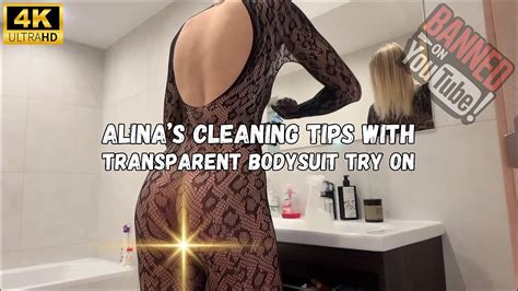 Apartment Girls Alina Cleaning Furniture Transparent Bodysuit Try On K Hd
