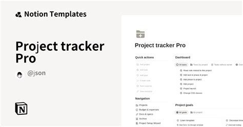 Project Tracker Pro Template Notion Marketplace