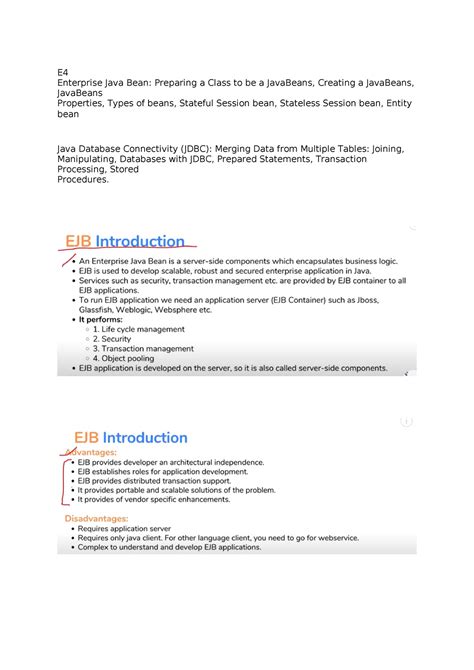 enterprise java bean web tech e enterprise java bean preparing a